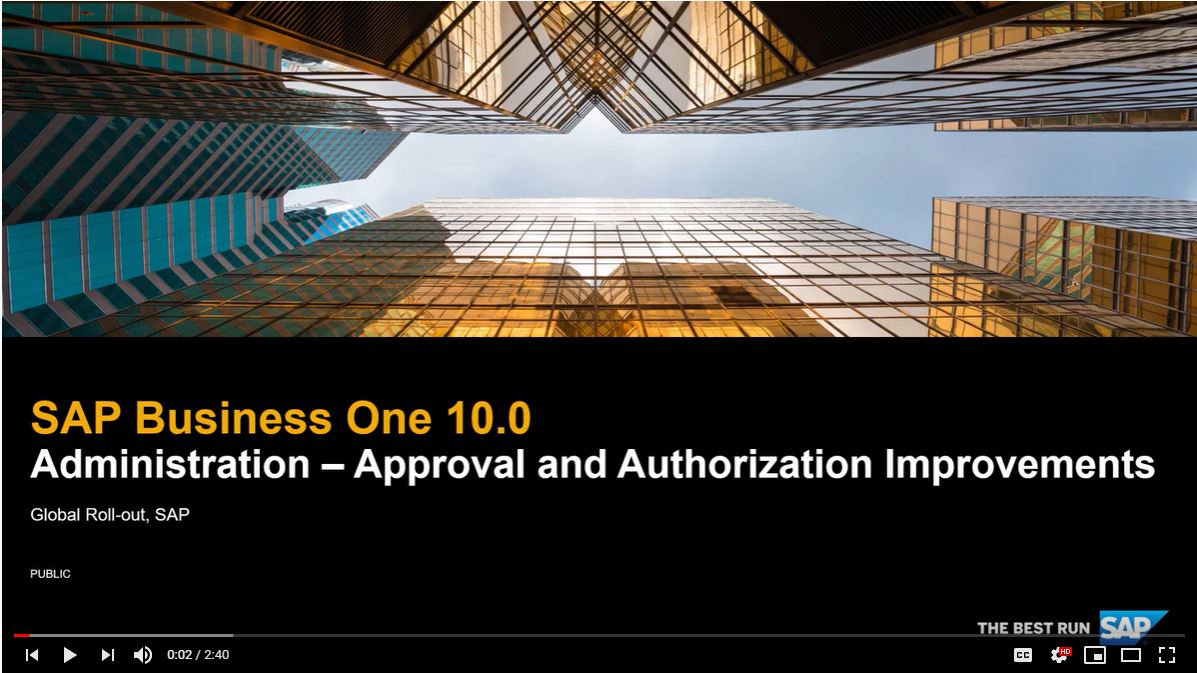 SAP Business One V10 Web Client and Mobility Release